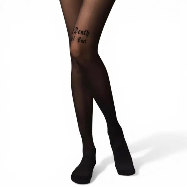 HIGH HEEL JUNGLE BY KATHRYN EISMAN Till Death Do Us Part Premium Tights - Black