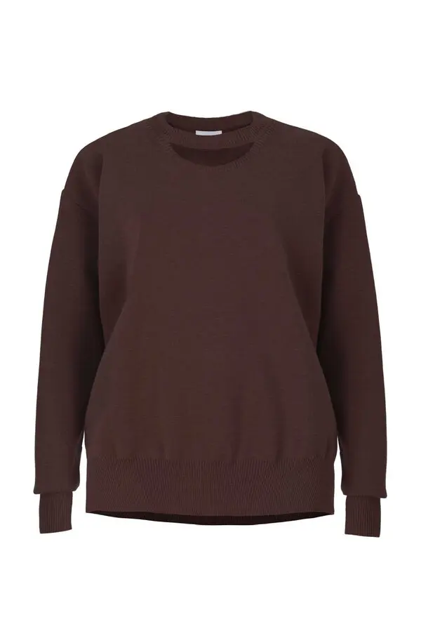 SALANIDA Rotondo 100% Merino Jumper Chocolate - Brown