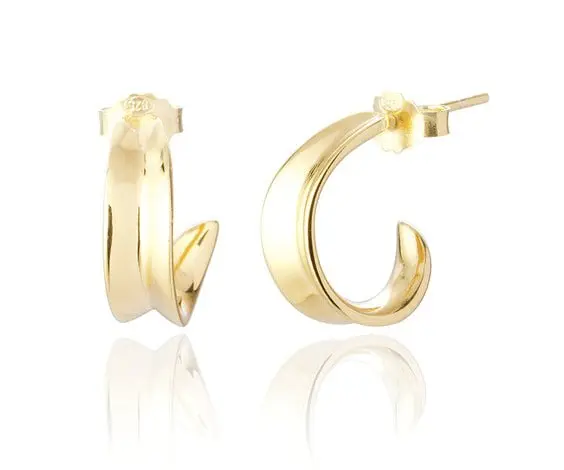 WARE COLLECTIVE Curve Hoop Earrings - Gold