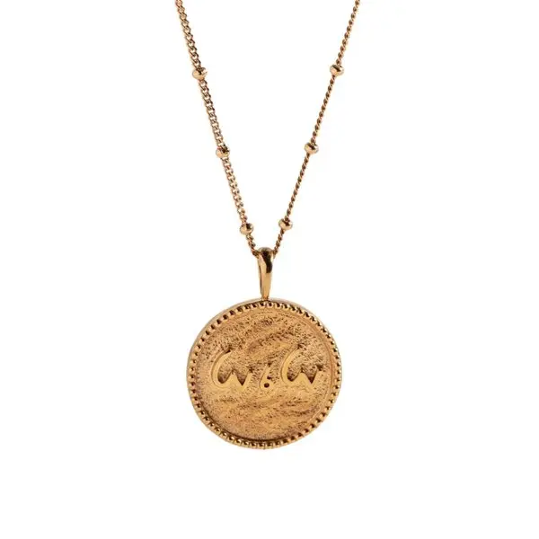 CLAIRE HILL DESIGNS Love Is Love Coin Necklace - Gold