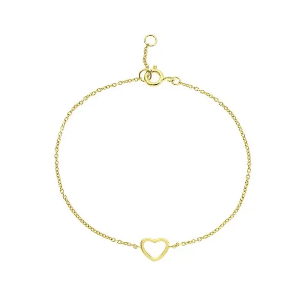 AUREE JEWELLERY Verona Vermeil Love Heart Bracelet - Gold