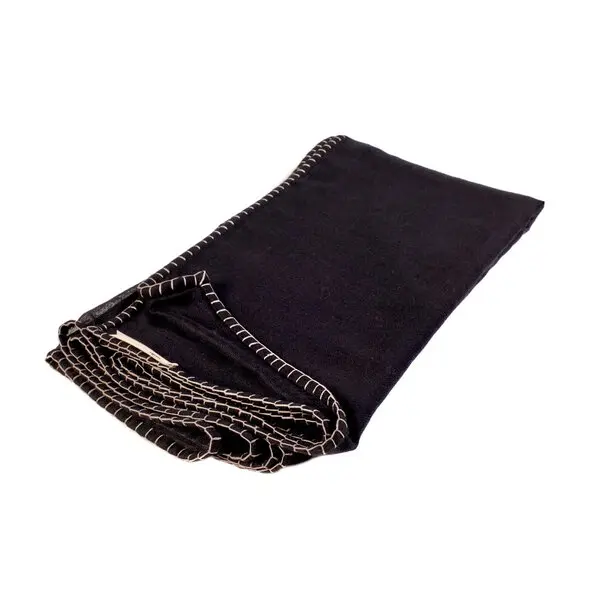 VANILLA&CHOCOLATE Stole With Topstitching Semifreddo Extreme Dark - Black