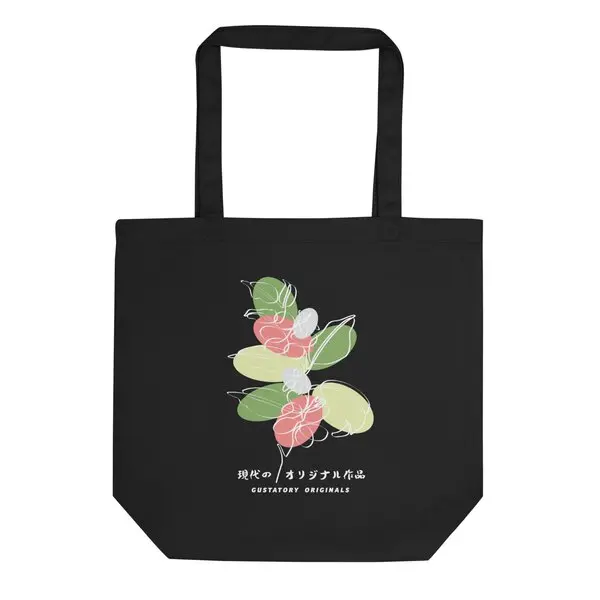 ANCHOR & CREW Gustatory Originals Coffee Blossom Recycled Cotton Tote Bag - Black