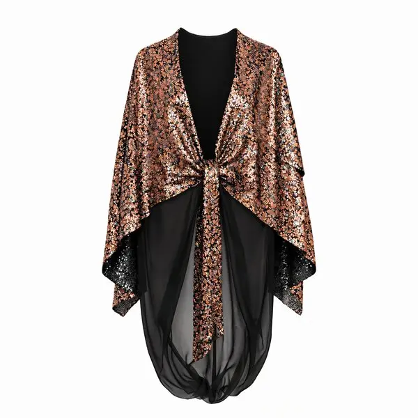 LUMINA ELIGMA Lumiere Sequin Kaftan - Black