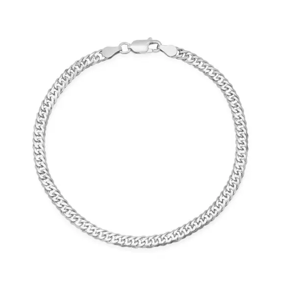 KYLIE HARPER 8.5" Italian Miami Cuban Double Curb Chain Bracelet In Sterling - Silver