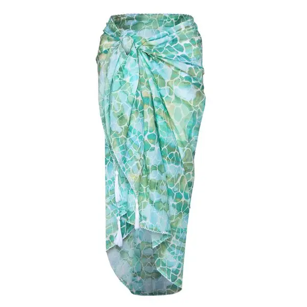 SOPHIA ALEXIA Aqua Pebbles Cotton Sarong - Green
