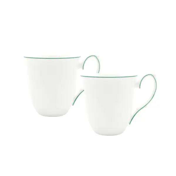 Twig New York Amelie Forest Set Of Two Mugs - Green