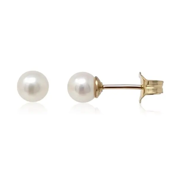 KIRI & BELLE Mini Luna Filled Stud Earrings - Gold