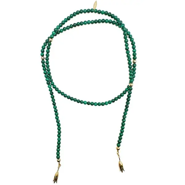FARRA Malachite Open Ended Versatile Necklace - Green