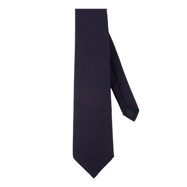 LE COLONEL Midnight Italian Wool Tie - Blue