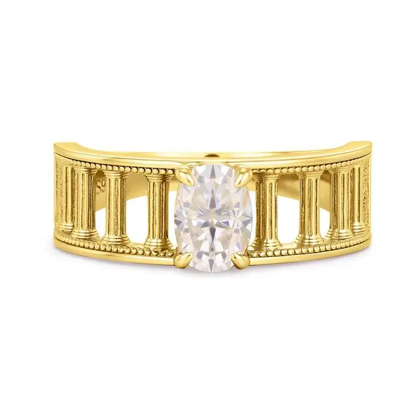 AZURA JEWELRY NEW YORK Ring Of The Parthenon Sunrise Version Yellow Vermeil - Gold