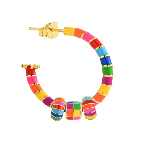 PINNOLE Gold Rainbow Earring Mix Single - Yellow