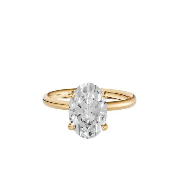 AYA FINE JEWELRY 1 Carat Vs-ef Oval Lab Diamond Solitaire Engaget Ring In 14kt Gold - Yellow