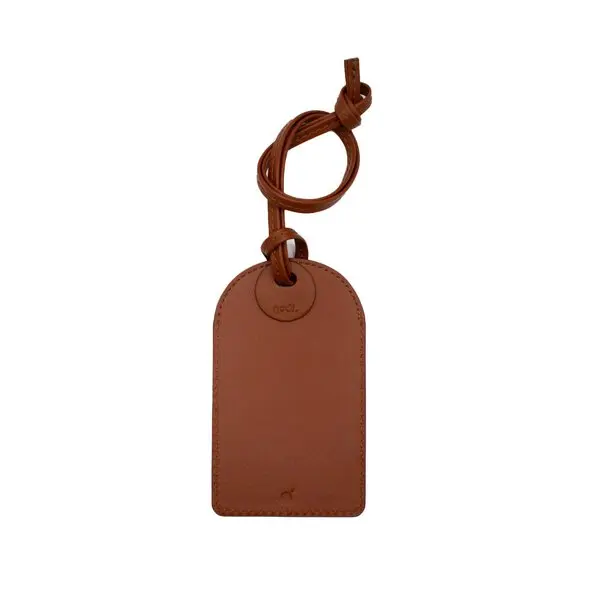 GODI. Handmade Full-grain Leather Luggage Tag In Rust – Luxury Travel Accessory - Brown