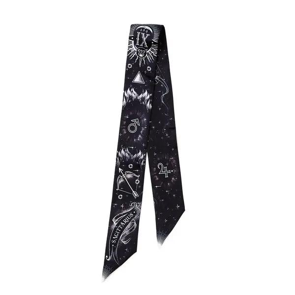 SILK&SOUL Black / White Sagittarius Zodiac Twilly - Black/white