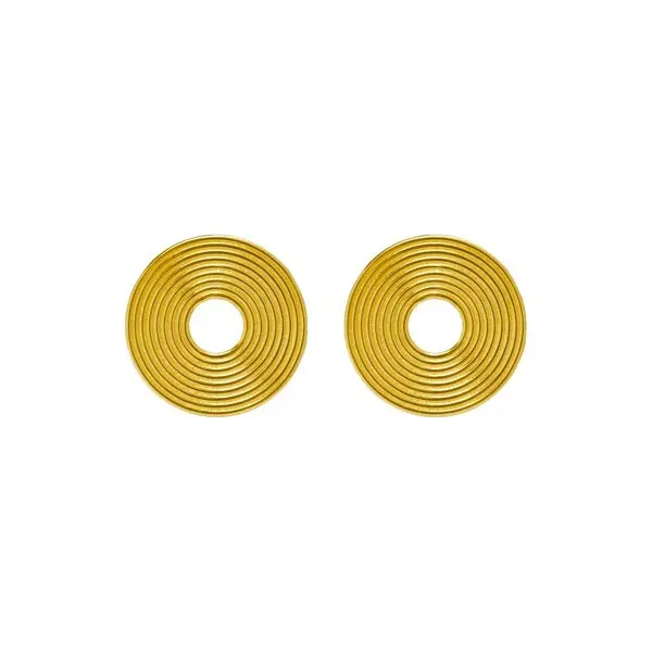 LAVANI JEWELS Miami Round Earrings - Gold