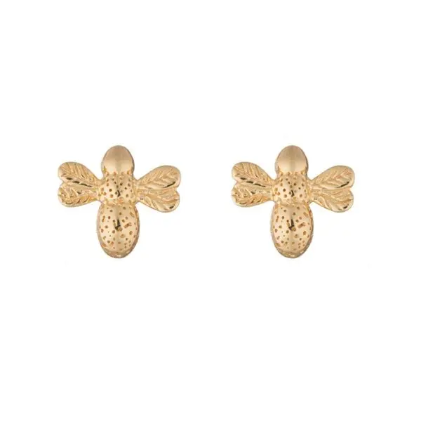 LILY CHARMED Plated Bee Stud Earrings Bumblebee Earrings