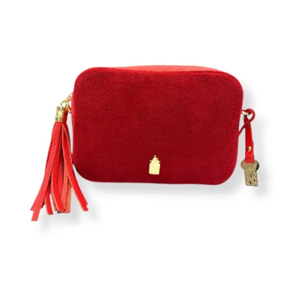 FRANCHETTI BOND Caz Italian Leather & Suede Hot Coral - Orange