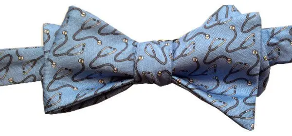 LAZYJACK PRESS Trust Me I'm A Doctor Bow Tie - Blue
