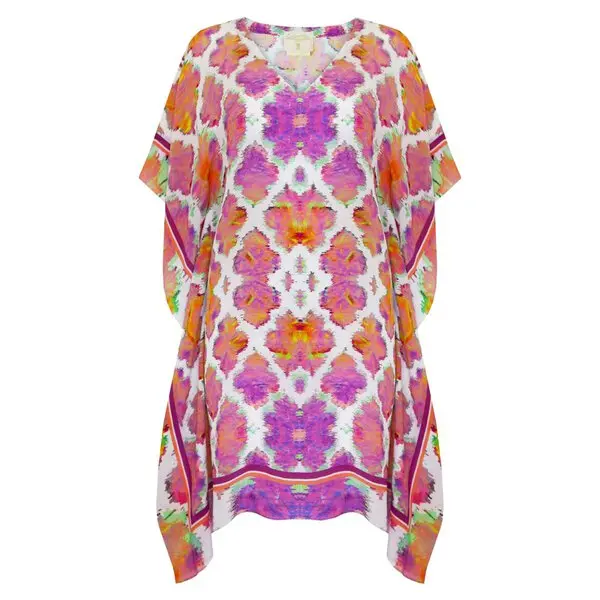 SOPHIA ALEXIA Neutrals Sunset Paradise Classic Silk Kaftan - Pink