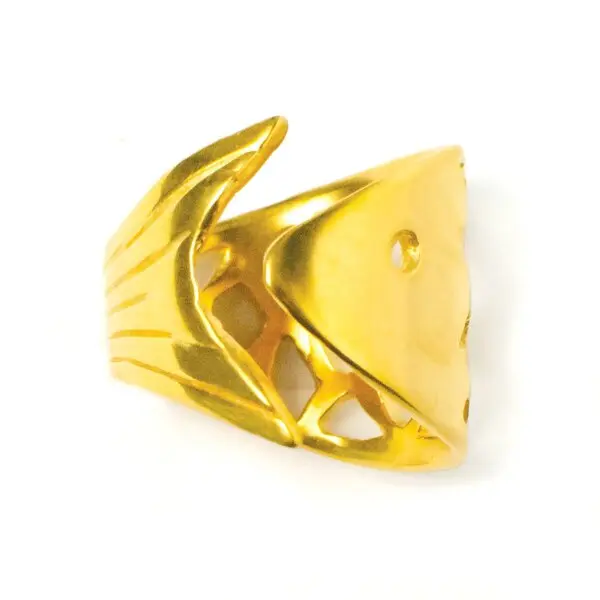 LEXI JEWELRY Fresh Catch Sardine Fish Ring Adjustable & Reversible - Gold