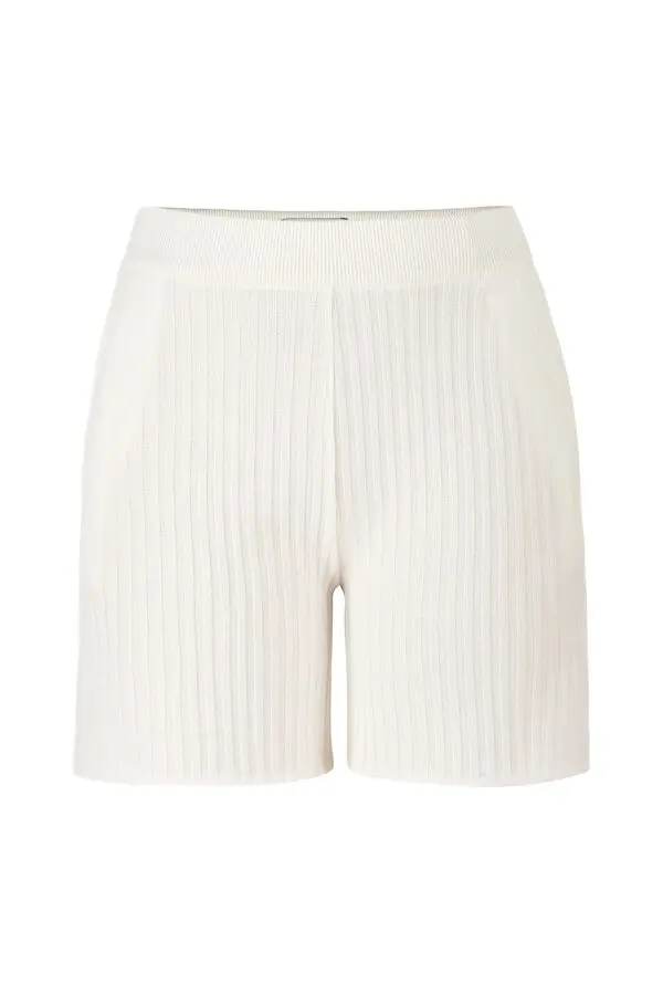 SALANIDA Terra Ribbed Shorts - White