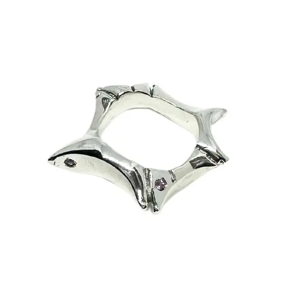 TG-JEWELLERY BY TAMARA GERVASIO Silver / Pink Star Ring – Sterling Silver With Amethyst - Silver/pink