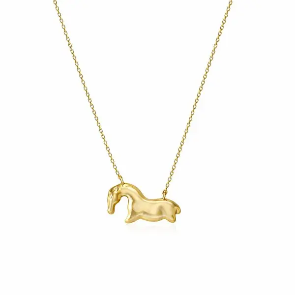 ORMIRO Vogelherd Horse Necklace In 14k Solid - Gold