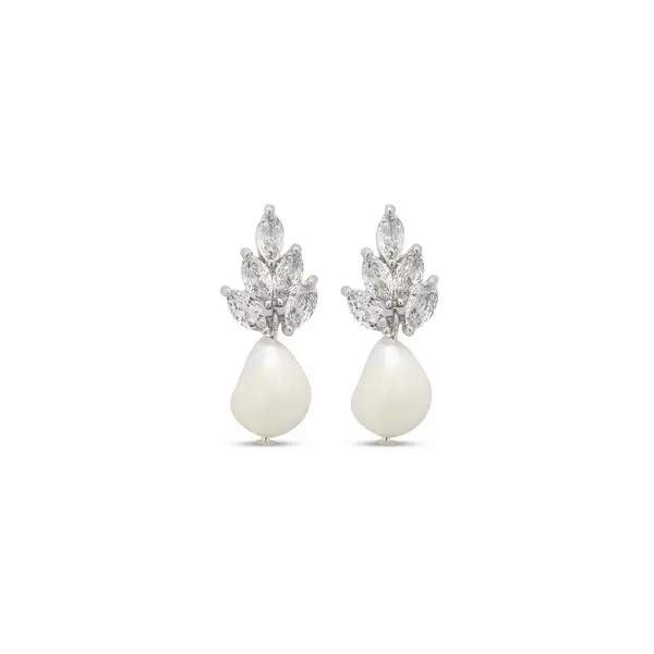 STEPHANIE BROWNE AUSTRALIA Bocheron Fresh Water Pearl Earrings - Silver