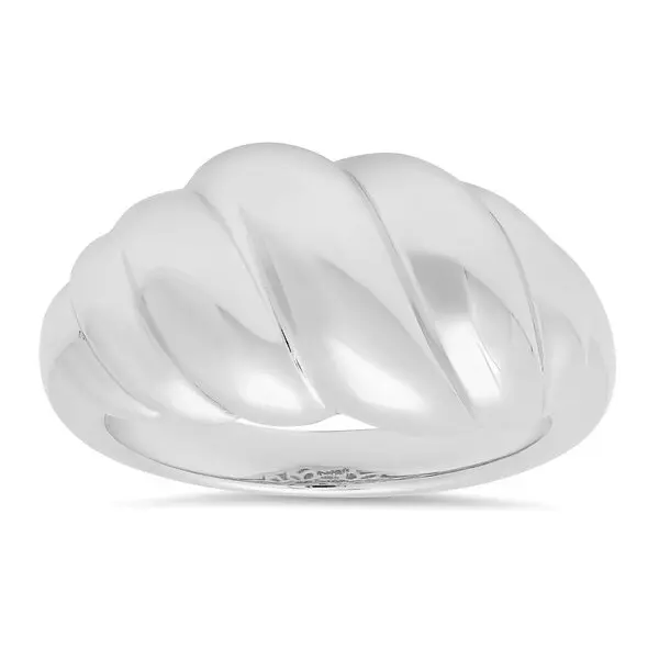 KYLIE HARPER Domed Shrimp Statet Ring In Sterling - Silver