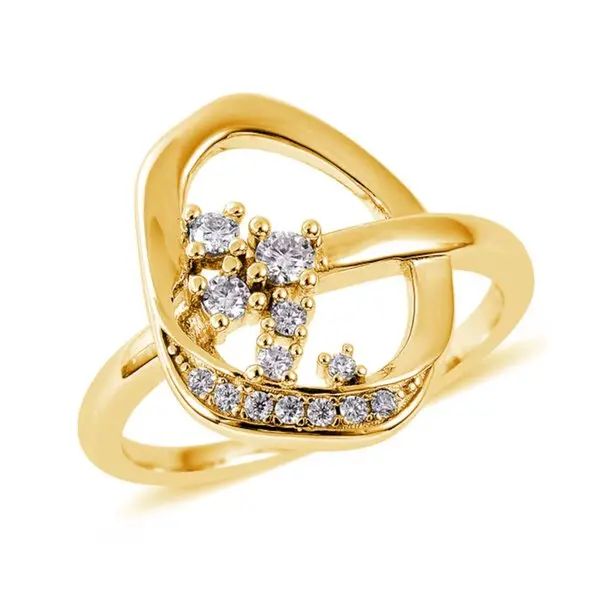 LUCY QUARTERMAINE Volcan Ring In Vermeil And White Topaz - Gold