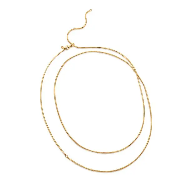RETRO CHIC Aeolian Whispers Chain Necklace Plated - Gold