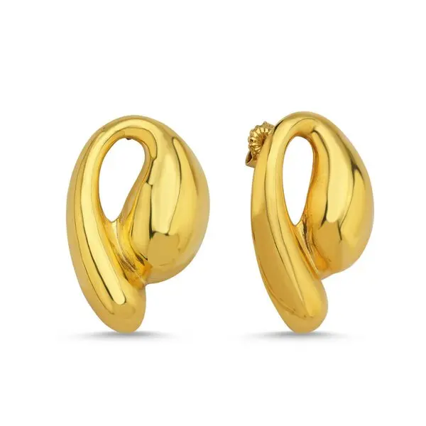 LINYA JEWELLERY Tina Big Earrings - Gold