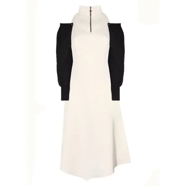 MIRIMALIST Arya Midi Dress Sleeves Off - White