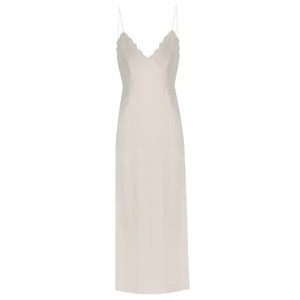 BOCAN COUTURE Diana Silk Nightgown Off - White