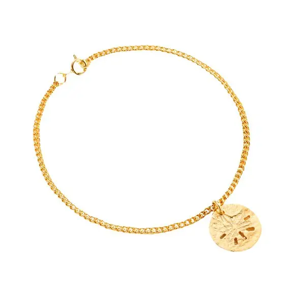 POSH TOTTY DESIGNS Yellow Plated Sand Dollar Charm Bracelet - Gold