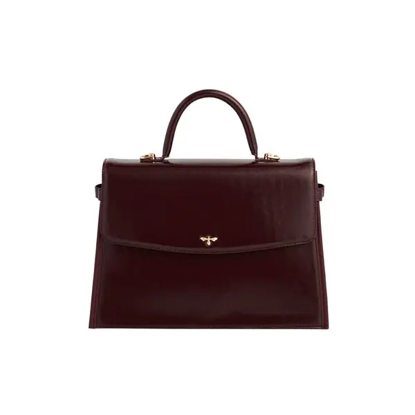 FABLE ENGLAND Ruby Cherry Structu Tote Medium - Red