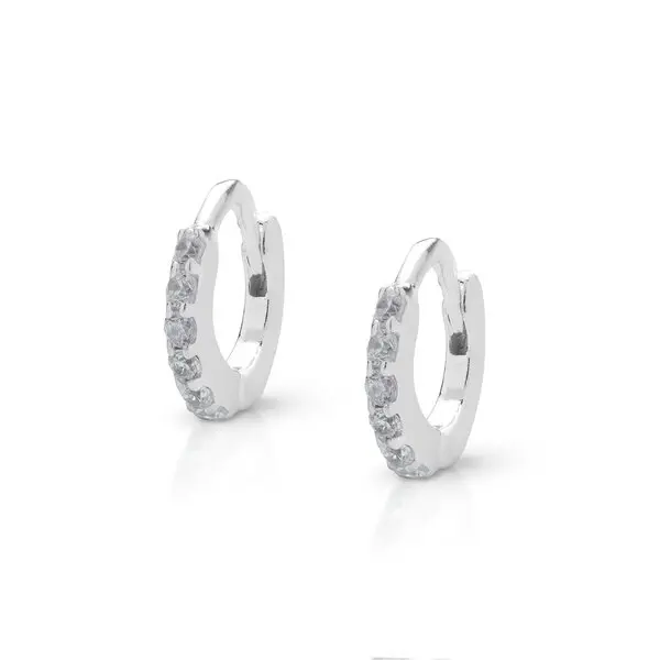 NELLOU JEWELLERY Ava Huggie Earrings Medium Sterling - Silver