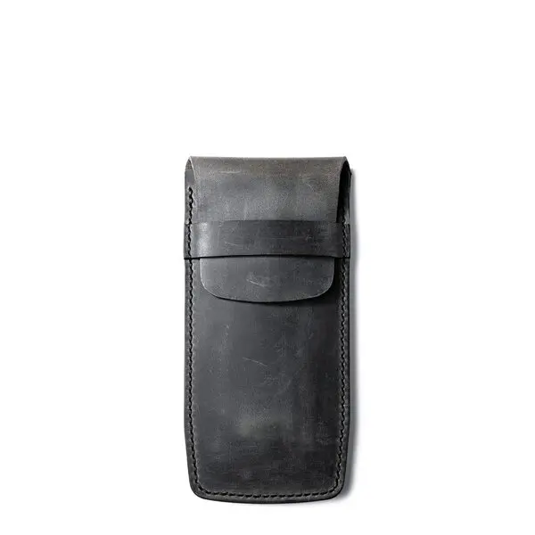 ROARCRAFT Handmade Flap Covered Leather Watch Case - Grey