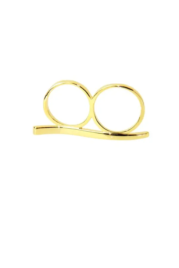 Saachi Double The Bar Ring - Gold