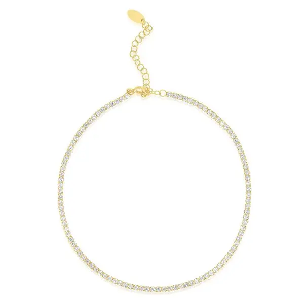 SHYMI Tennis Anklet Two Mm - Gold