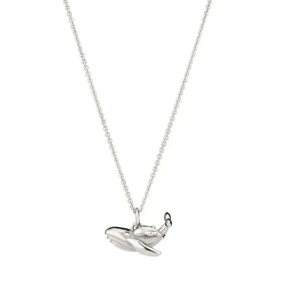 POSH TOTTY DESIGNS Sterling Mummy & Baby Whale Charm Necklace - Silver