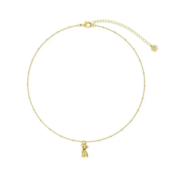 CLOUD HAVEN Mini Pittie Sweetie Pendant In Truffle - Gold