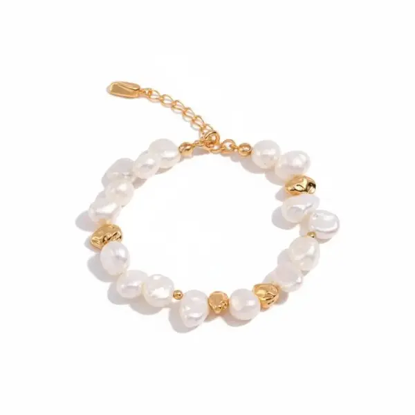 ANGEL BAROCCO Natural Pearl Bracelet - Gold