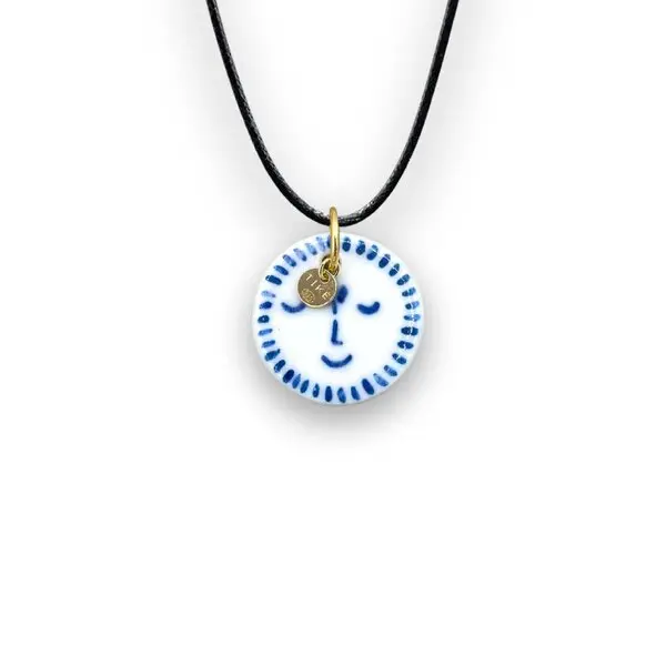 Tiké Jewels Sun Porcelain Choker Necklace – Plated - Gold