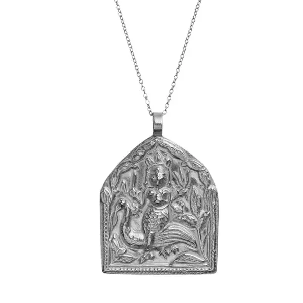 GODDESS CHARMS Goddess Of Creativity Necklace Set Saraswati - Silver