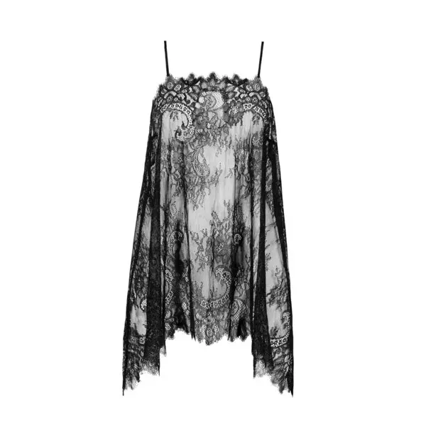 SASHA LA MER Fortuna Lace Top Long, Color Kiss - Black