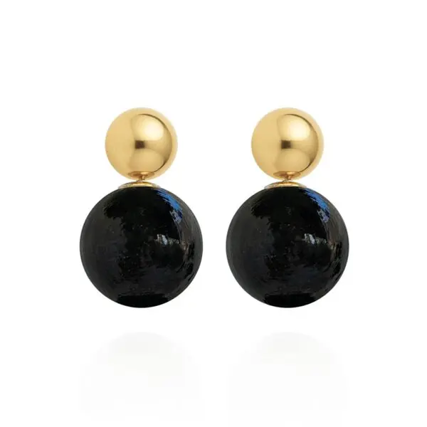 SAULE LABEL Lilou Earrings In Raven - Black