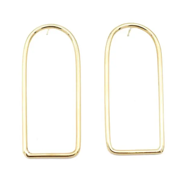 LALA SALAMA Geometric Rectangular Earrings - Yellow