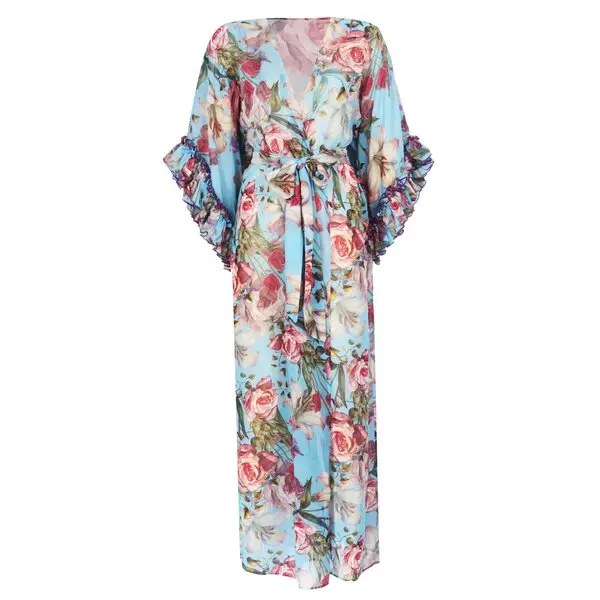 NUR KARAATA Joali Blu Kimono - Blue